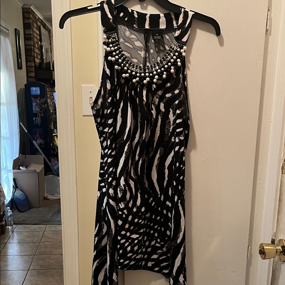 new directions | Dresses | New Directions Black And White Zebra Print ...